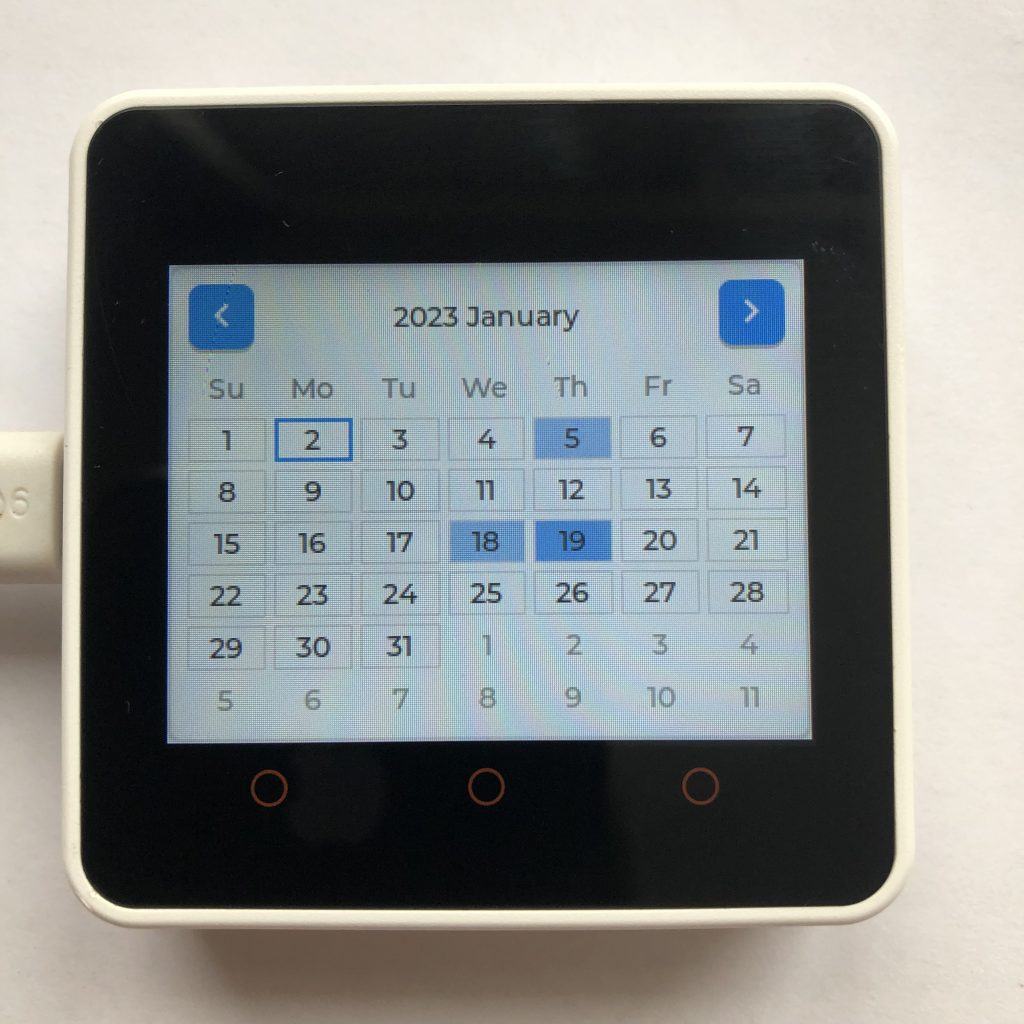 Micropython LVGL Calendar Example Baxter Builds
