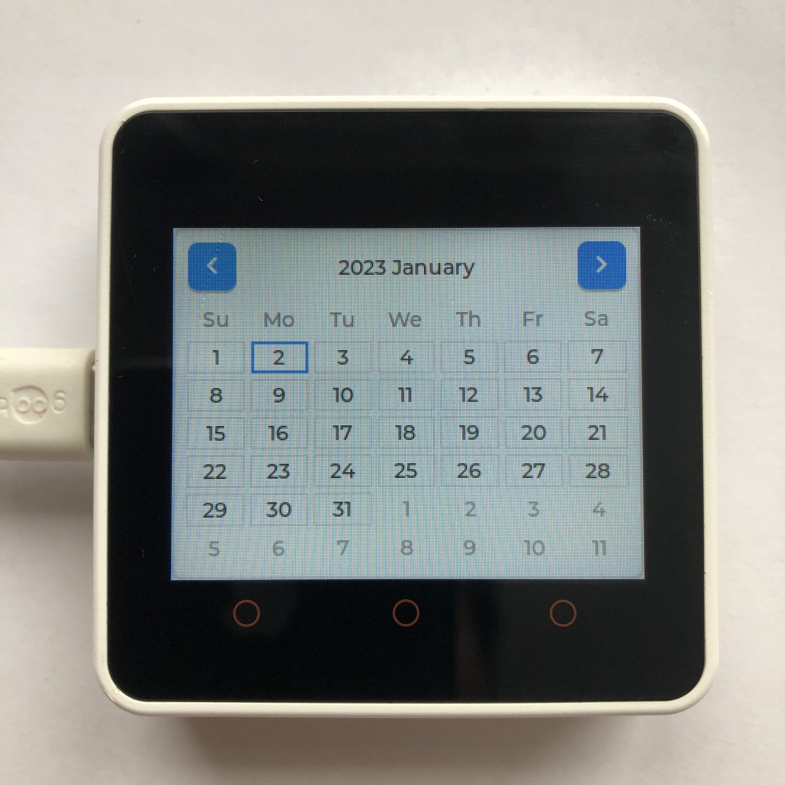Micropython LVGL Calendar Example - Baxter Builds
