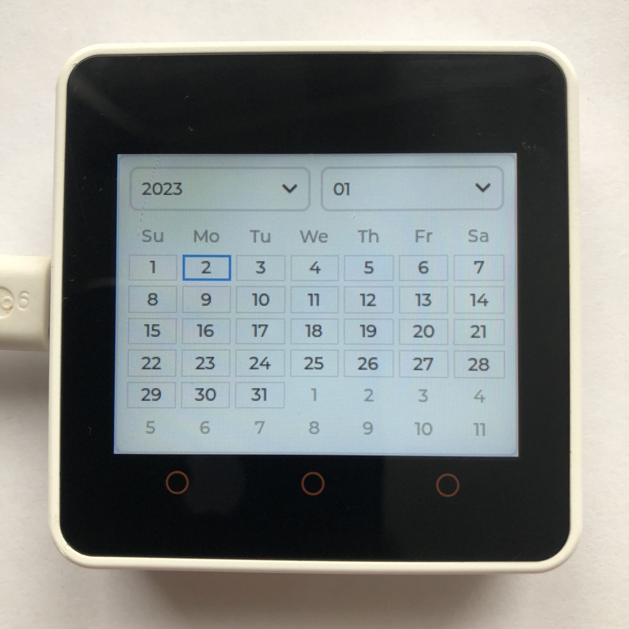 Micropython LVGL Calendar Example - Baxter Builds